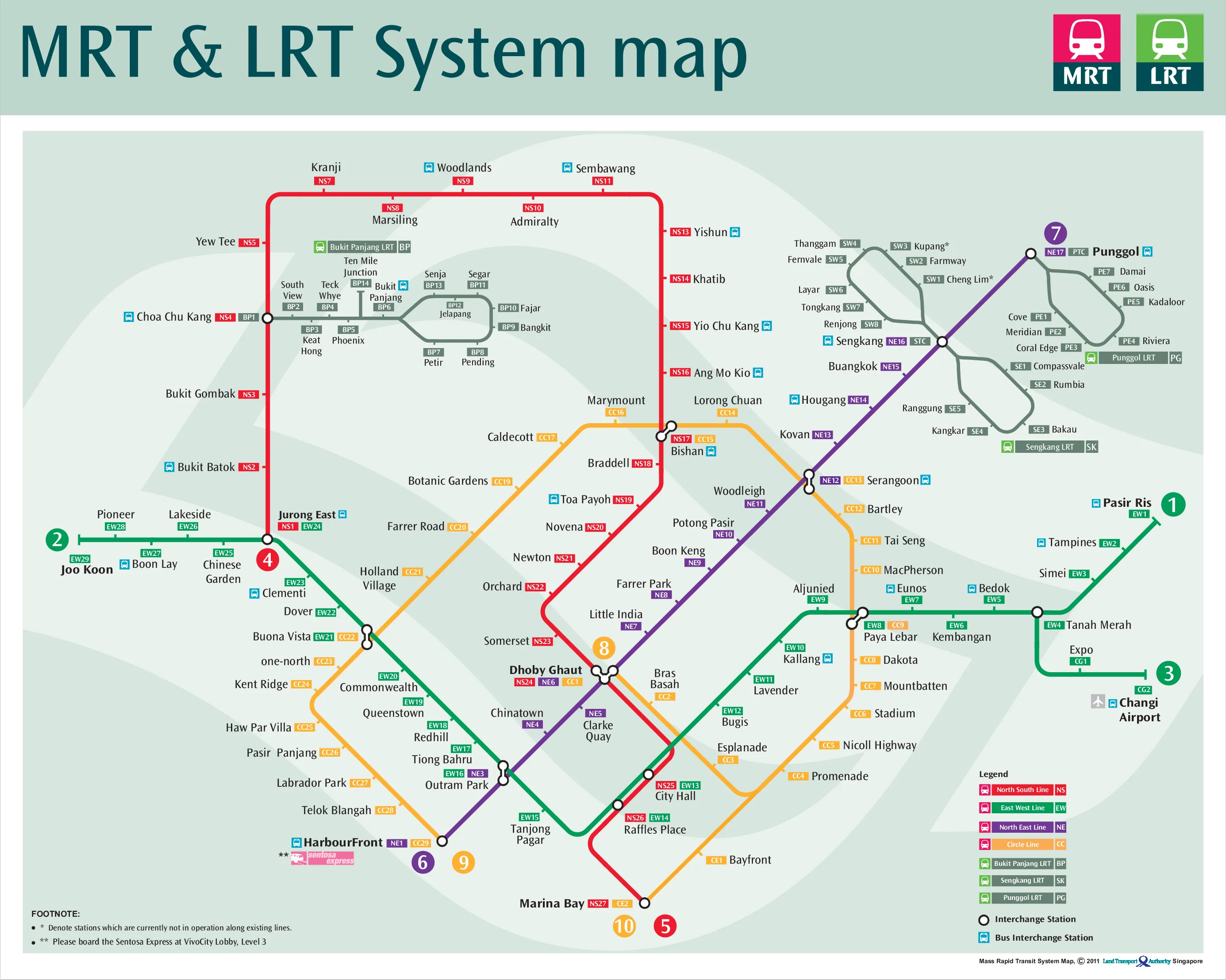 Official Updated Mrt Map By Lta Singapore